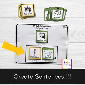 Color-coded Sentence Building: Speech Therapy (printable PDF) - Etsy