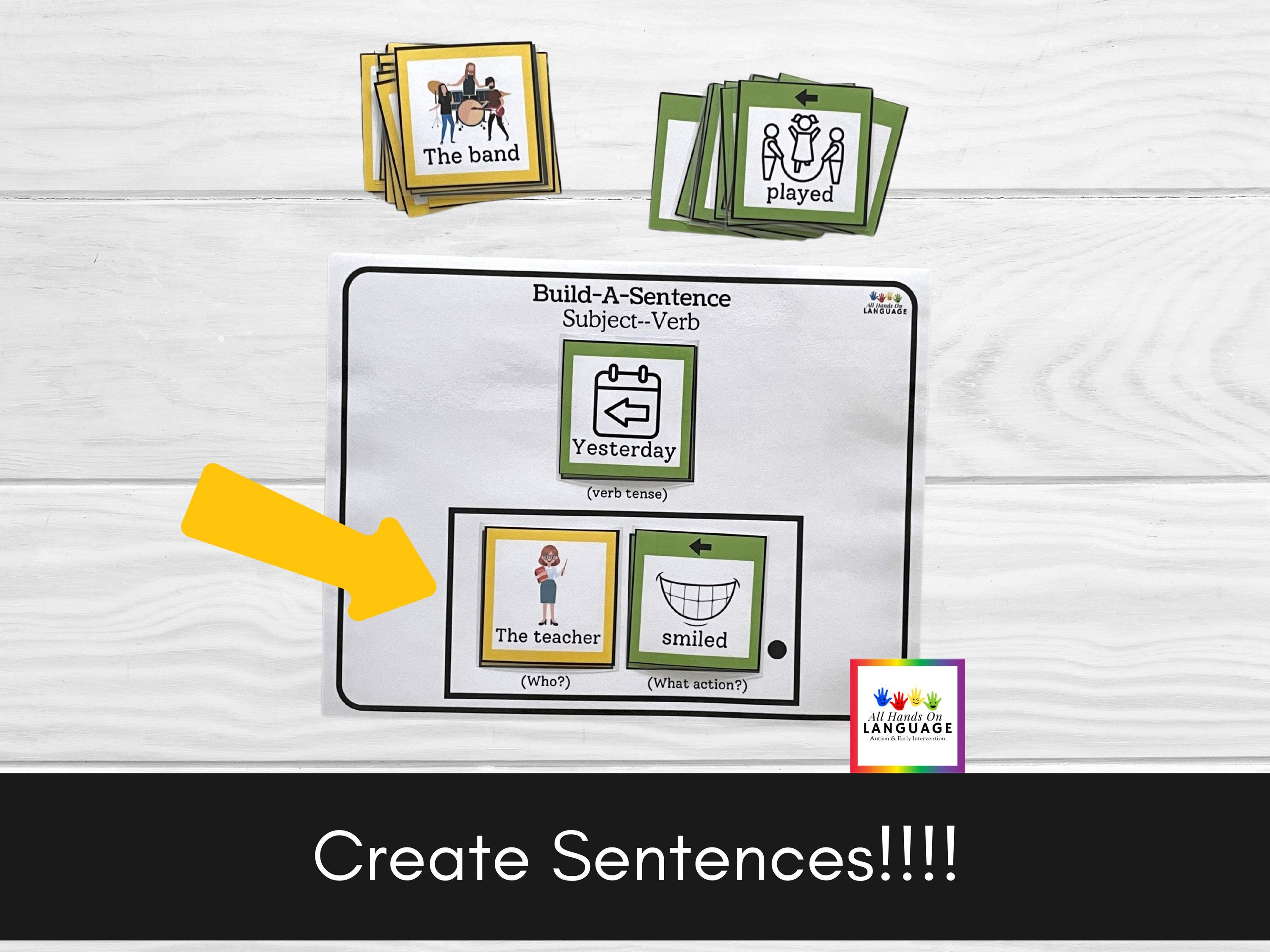 Color-coded Sentence Building: Speech Therapy (printable PDF) - Etsy