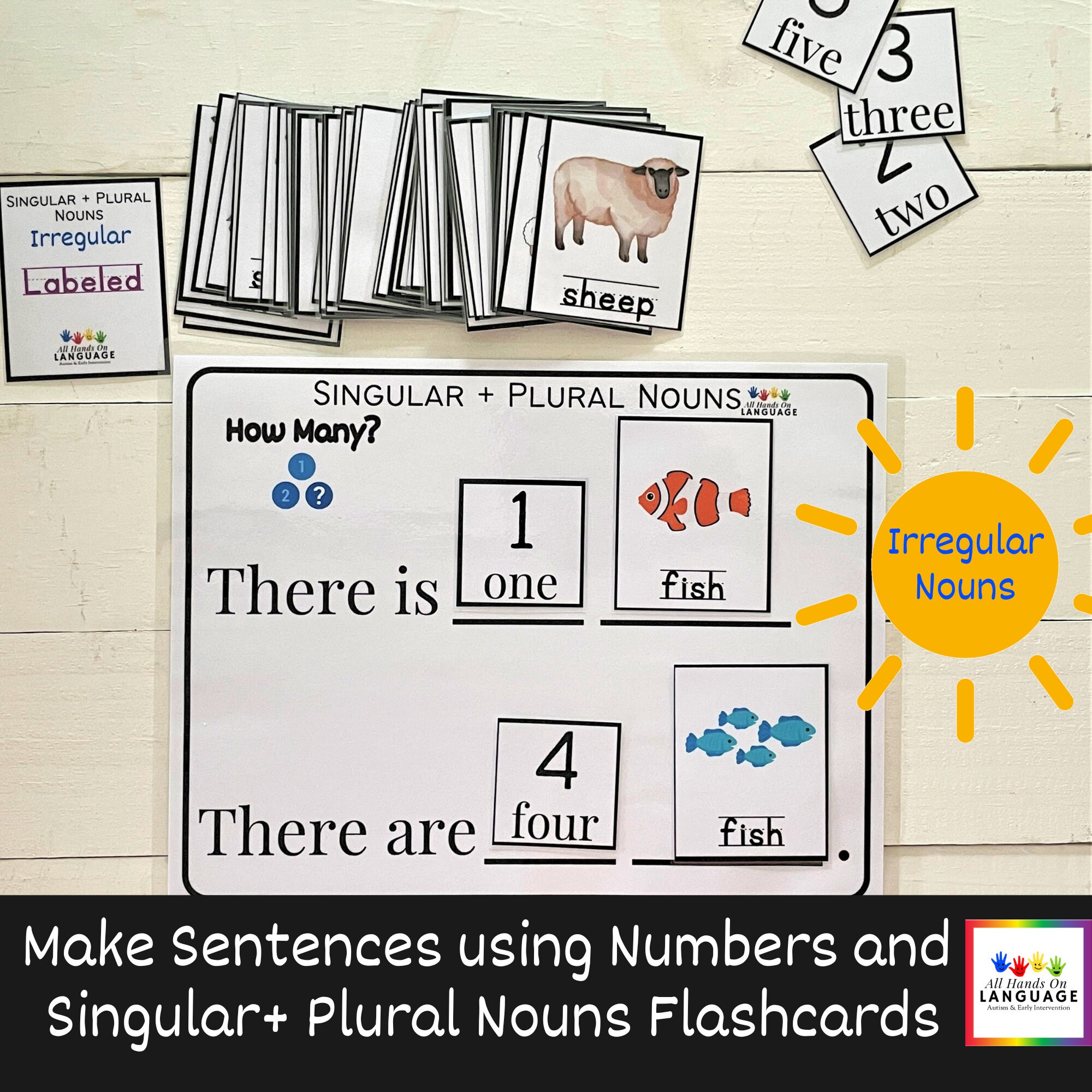 Singular and Plural Nouns Flashcards Sentences 40 Pairs of - Etsy UK