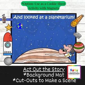 Old Astronaut Who Swallowed a Moon Story Companion Activities, Sentence ...