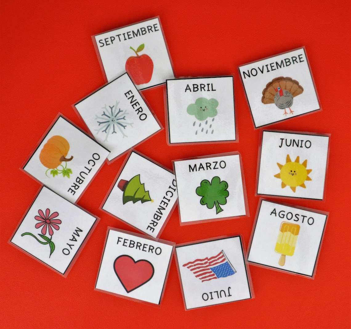 Bilingual Spanish/english Months of the Year Matching Activity - Etsy