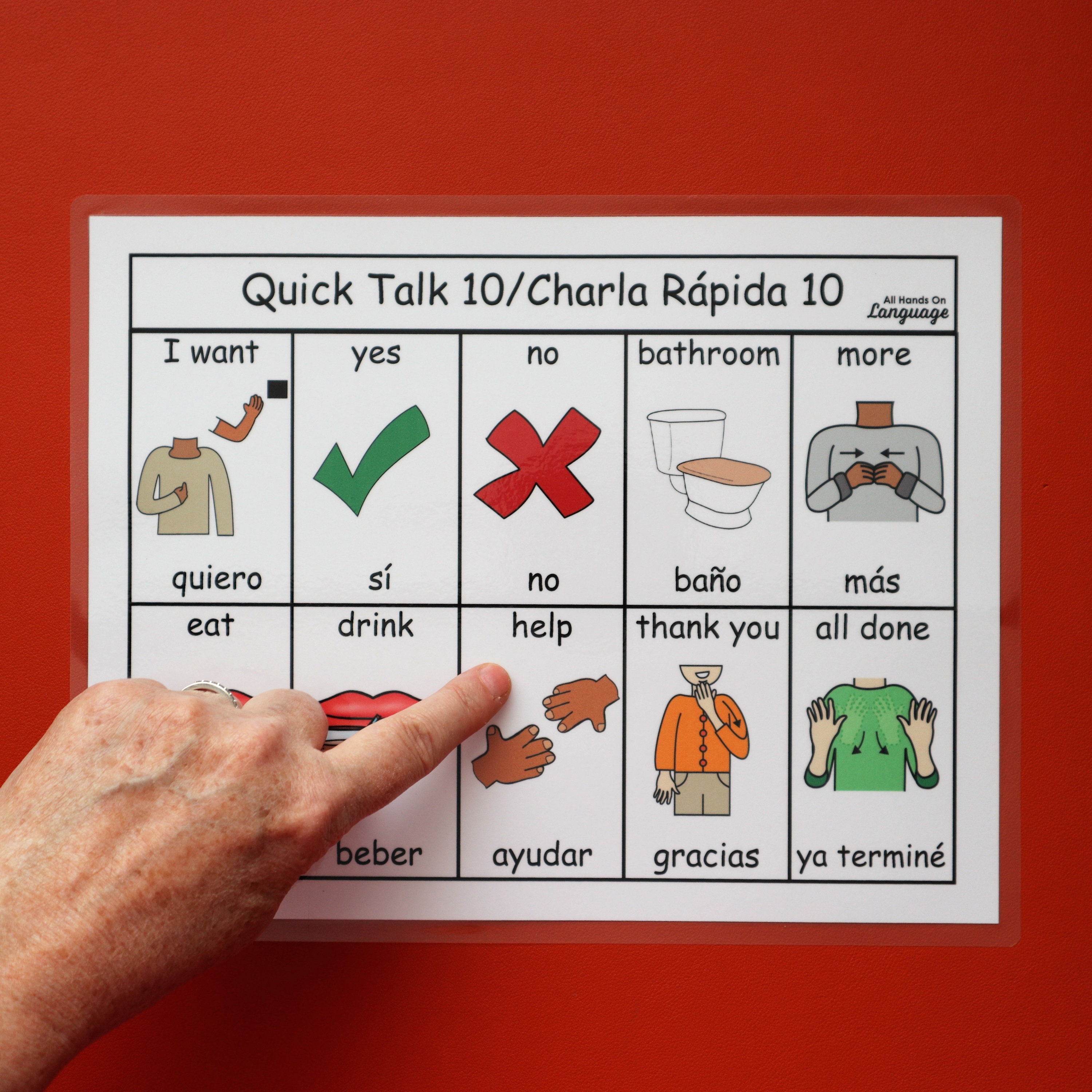 Bilingual Communication Board: Spanish + English Quick Talk (PDF ...