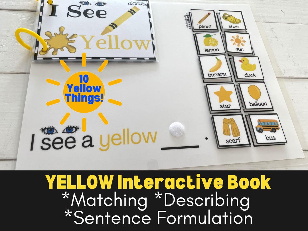 I See YELLOW... Interactive Book and Sentence Formulation Activity ...