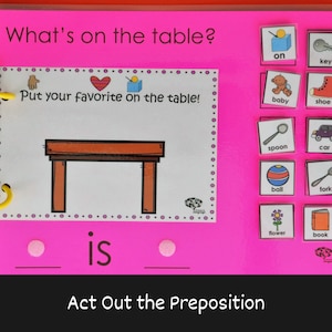 What's on the Table? Interactive Book for Preposition ON + Simplified ...