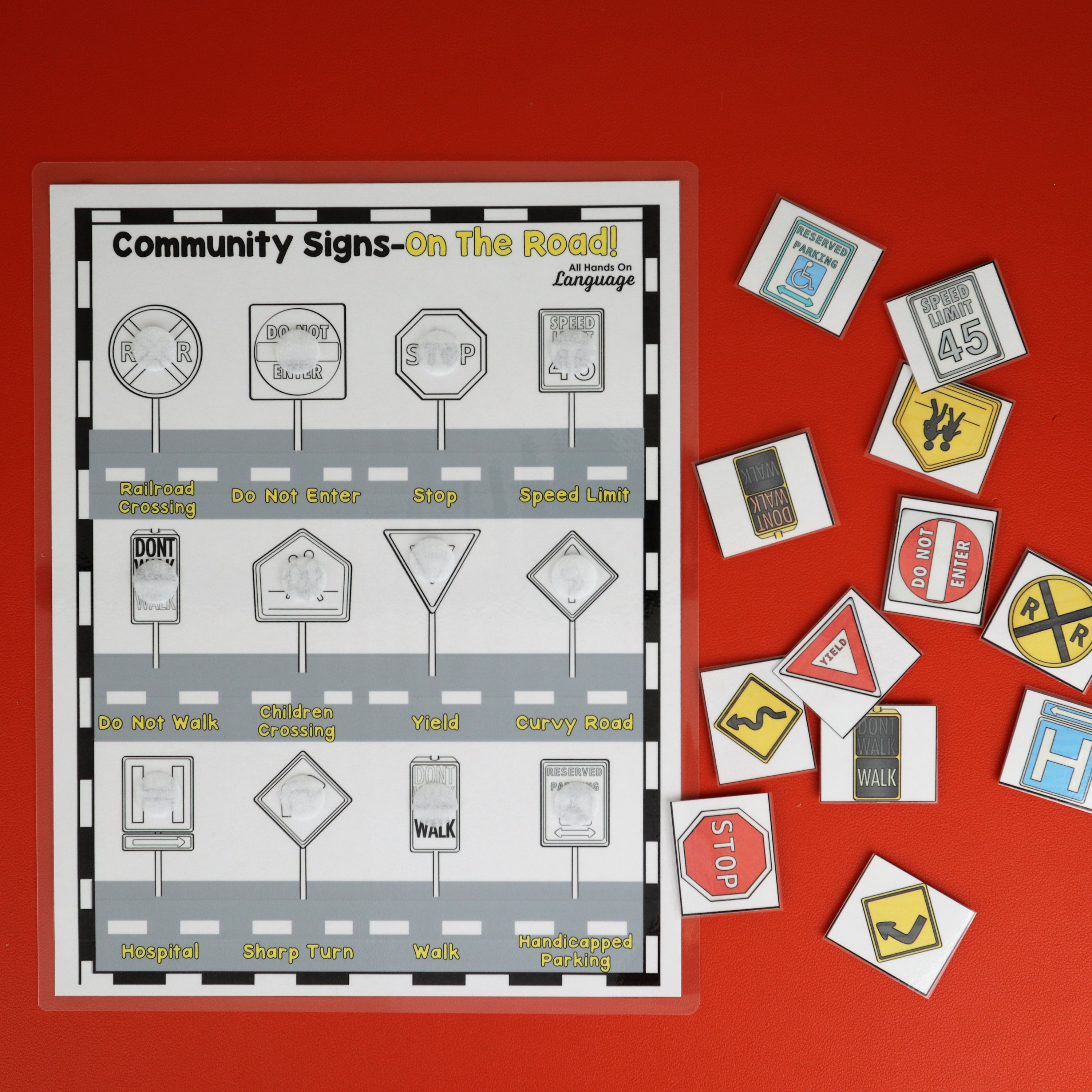 Community Signs on the Road Matching Activity Match 12 - Etsy