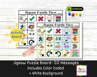 DIGITAL Bathroom Quick Communication Board, AAC, Color Coded Words ...