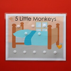 Five Little Monkeys Jumping on the Bed Companion Activity Sheet ...