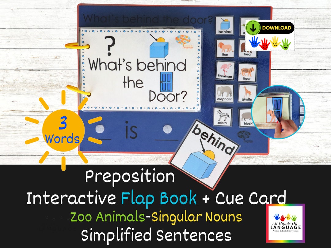 What's Behind the Door Interactive Flap Book, Simplified Sentence, Zoo ...