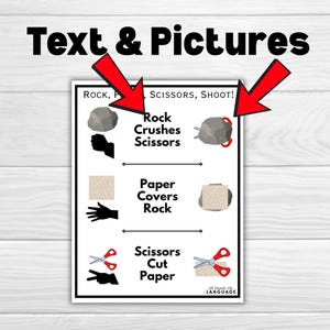Rock Paper Scissors Visual Guide Poster (PDF & PNG) - Etsy Australia