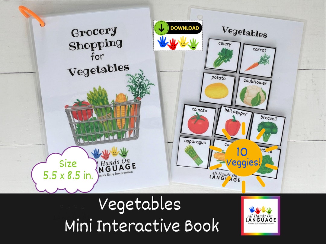 Grocery Shopping for Vegetables Interactive Mini Book With Choice Board ...
