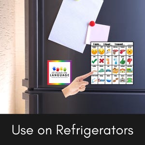 Magnetic Communication Board: 24 Picture Messages for Home & Classroom ...