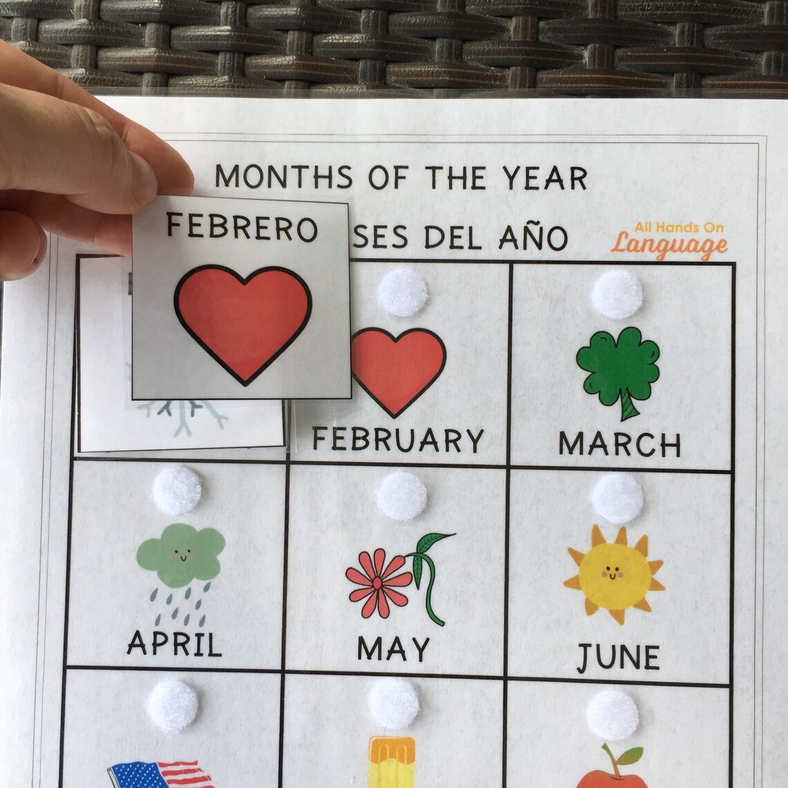 Bilingual Spanish/english Months of the Year Matching Activity - Etsy