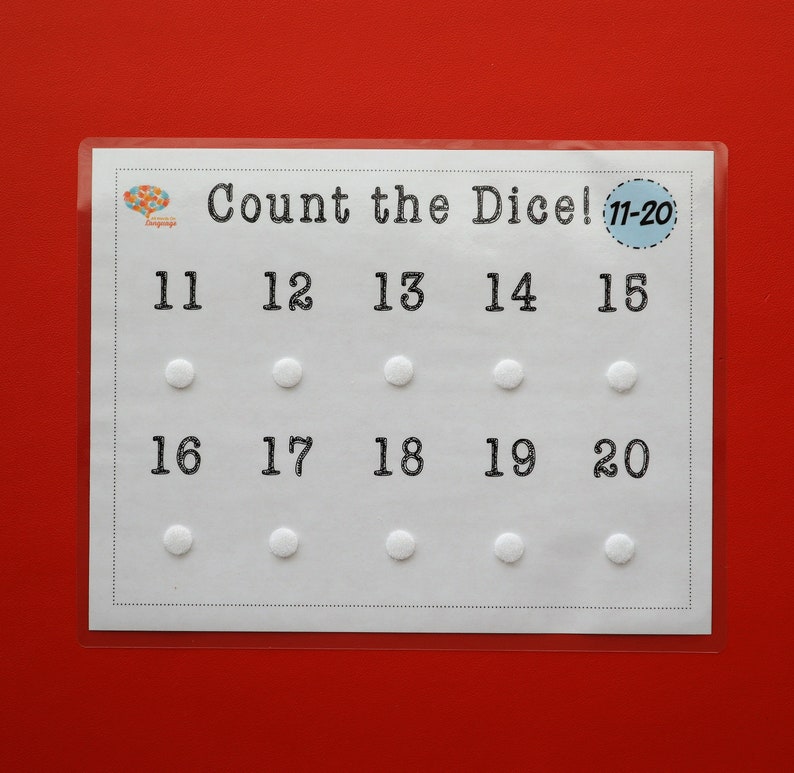 Dice Numbers 11-20 Count and Match Activity Count Dots and - Etsy Dice Numbers 11-20 Count and Match Activity Count Dots and - Etsy