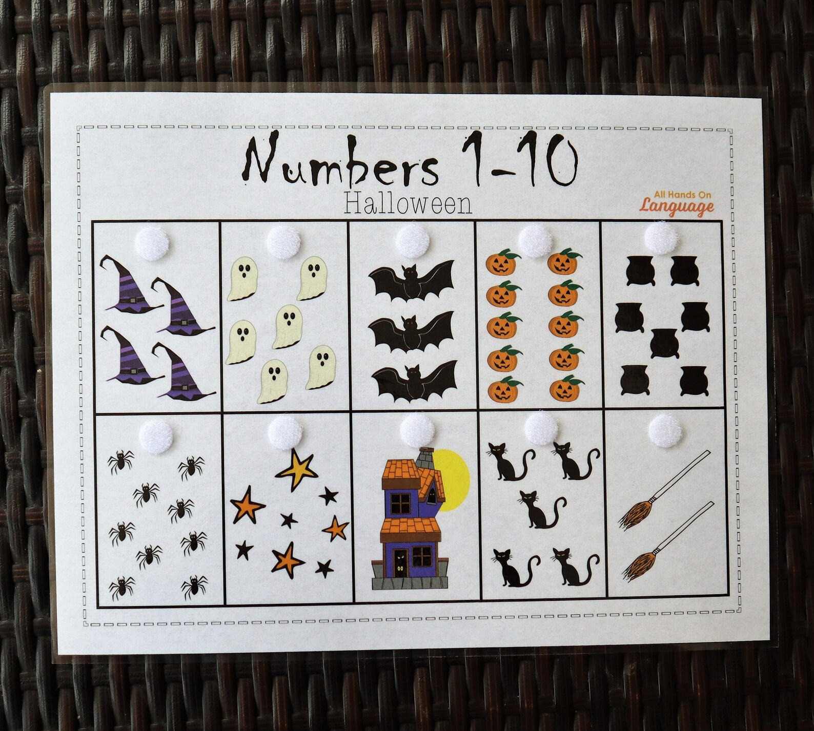 Halloween Numbers 1-10 Count and Match Activity Autism and - Etsy