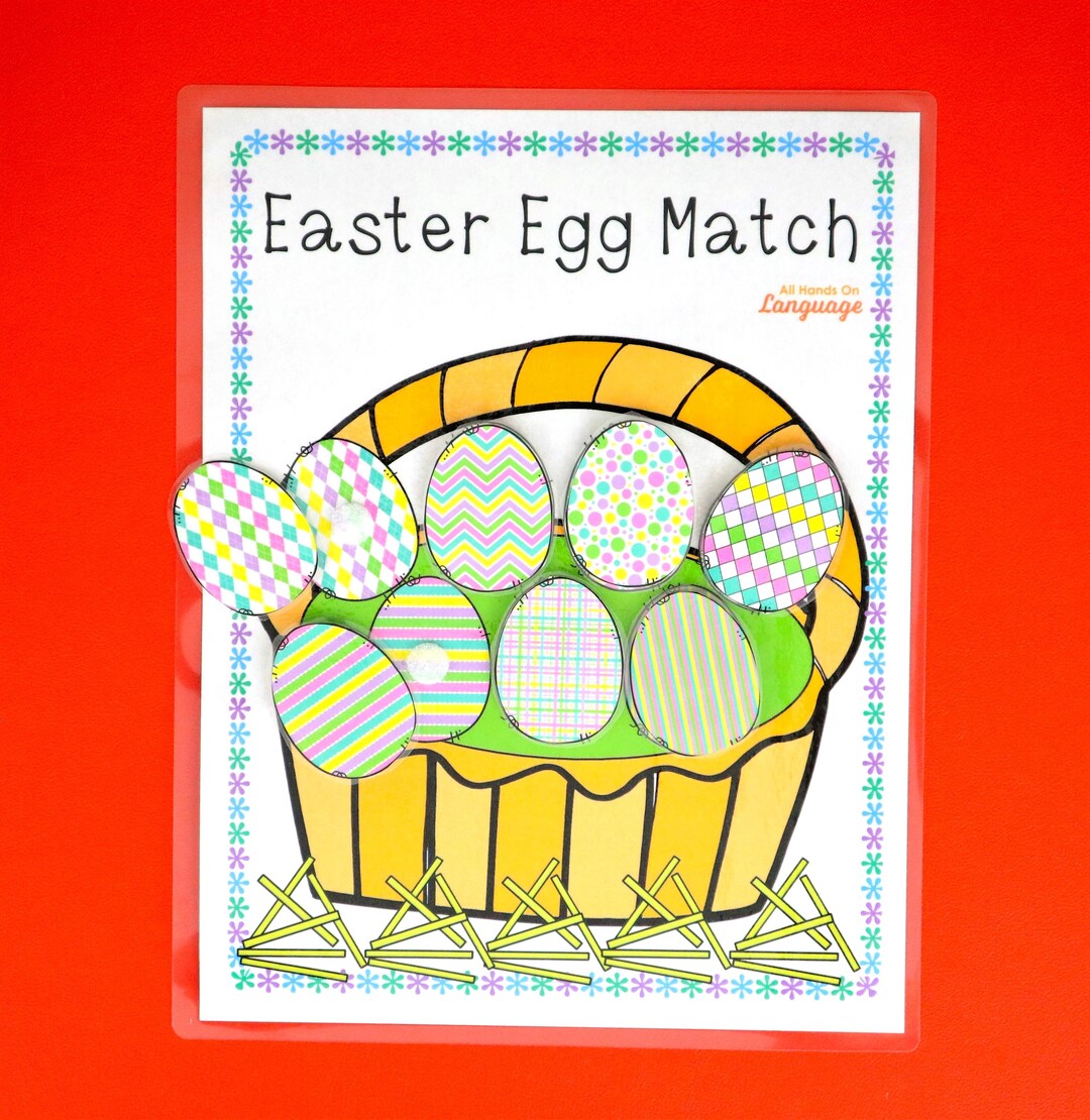 Easter Egg Match Activity, Match 7 Different Patterns, Put the Eggs IN ...