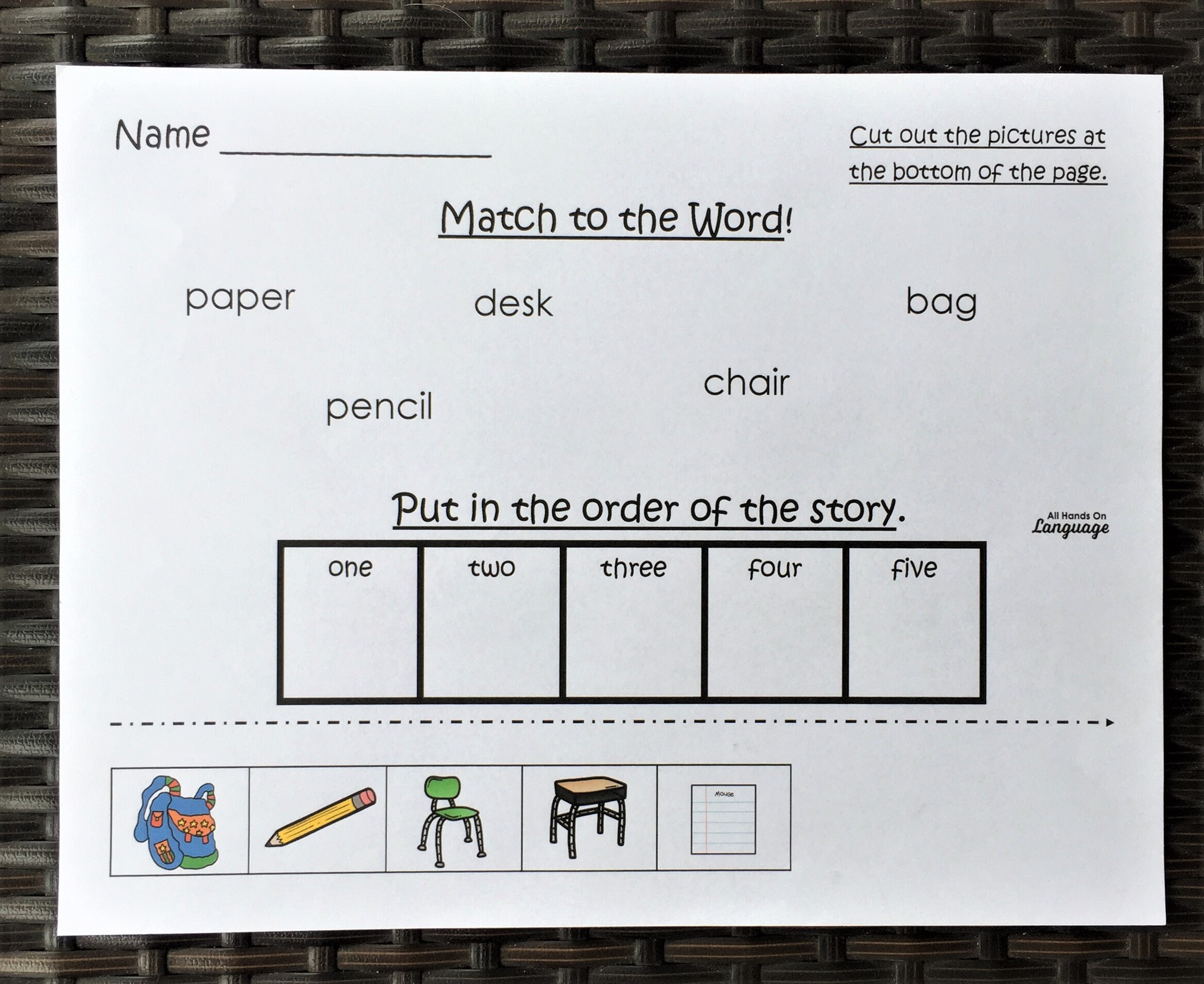 Sentence Formulation Sequencing Easter Speech Language Autism Matching ...