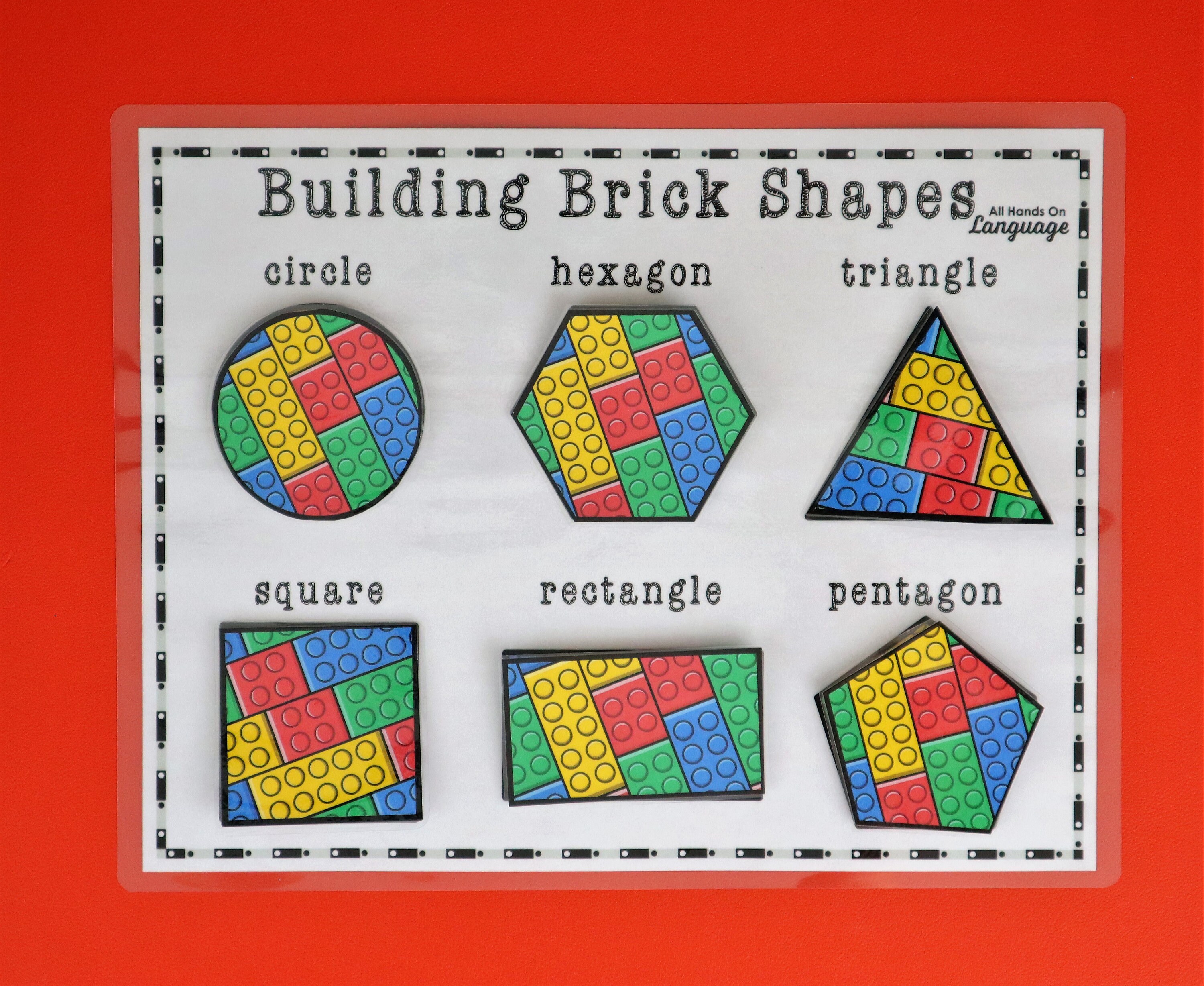 Building Bricks Shapes Matching Activity Lego Theme Autism | Etsy