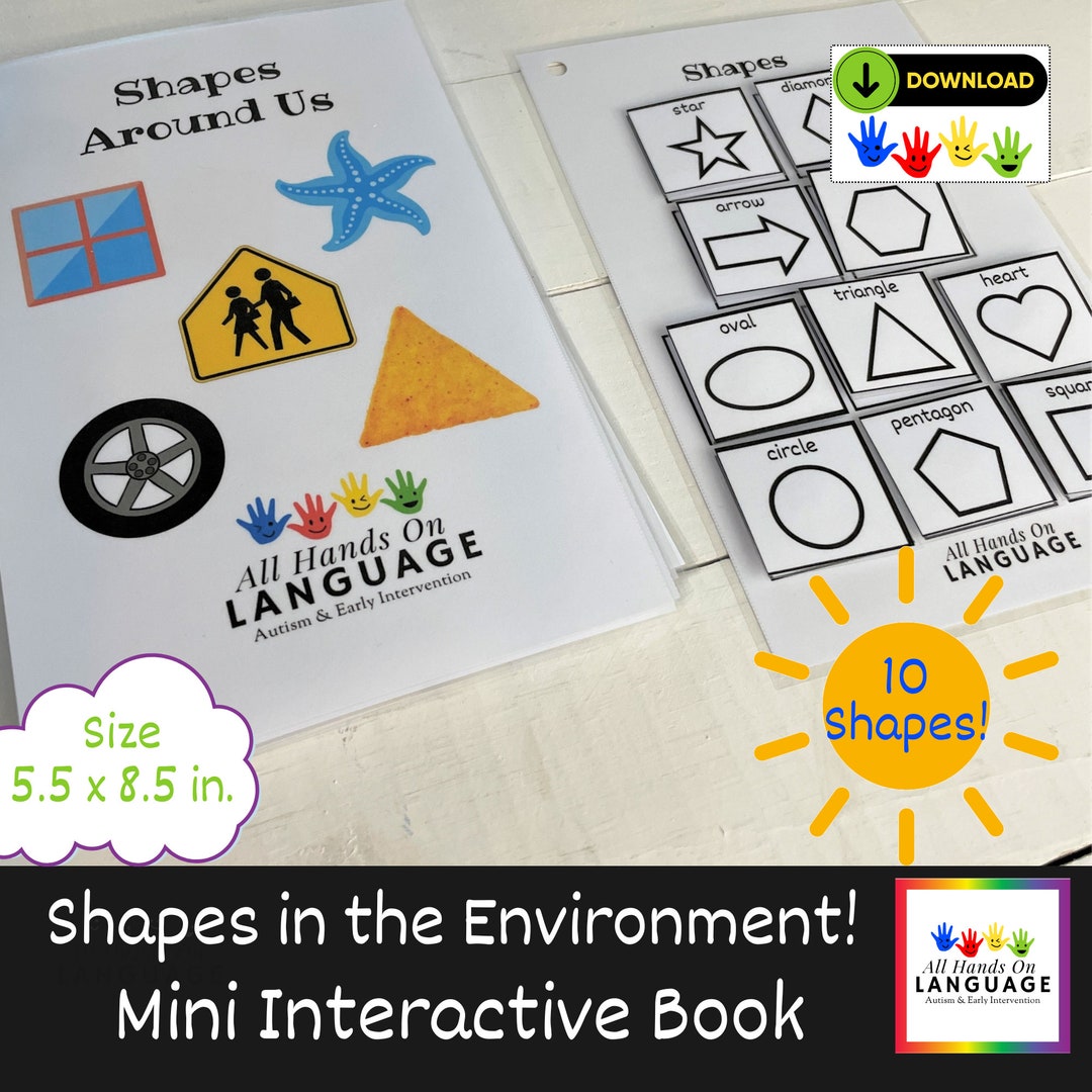 Shapes Around Us Interactive Mini Book With Choice Board and - Etsy