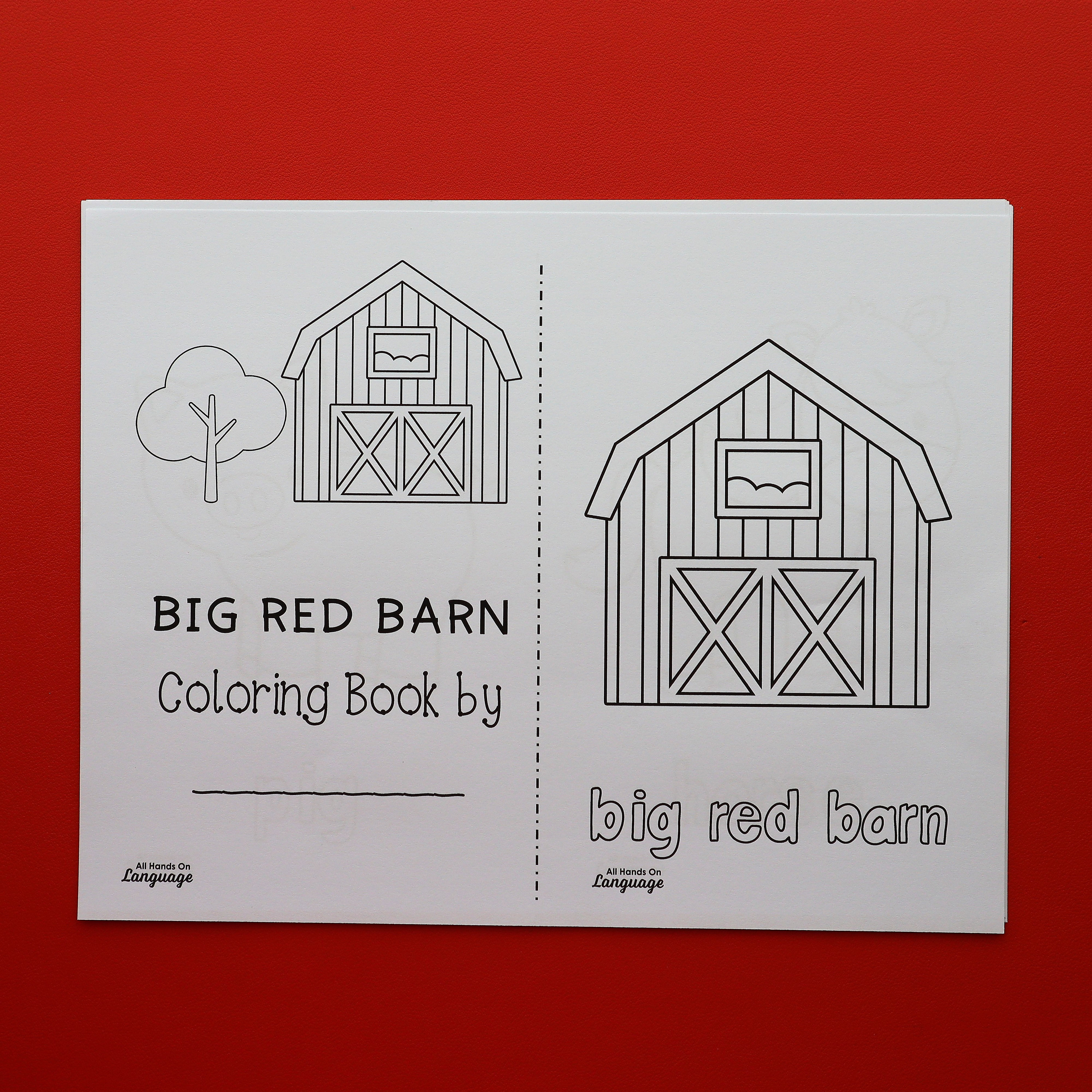 Red Barn Coloring Page