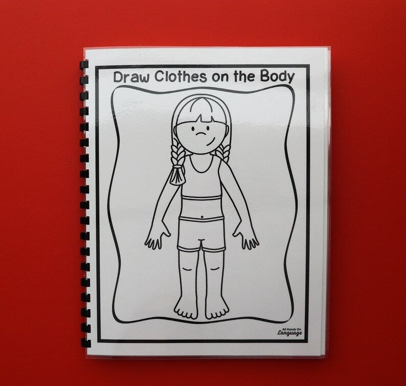 Clothes & Body Parts Interactive Book: Darker Skin Female, Autism ...