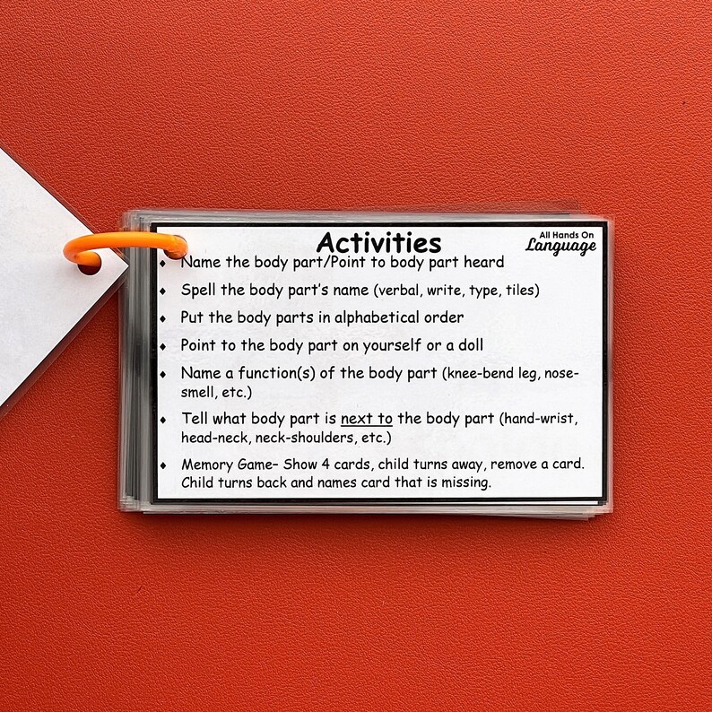 Spanish My Body Flashcard Set Mi Cuerpo 26 Body Parts in - Etsy