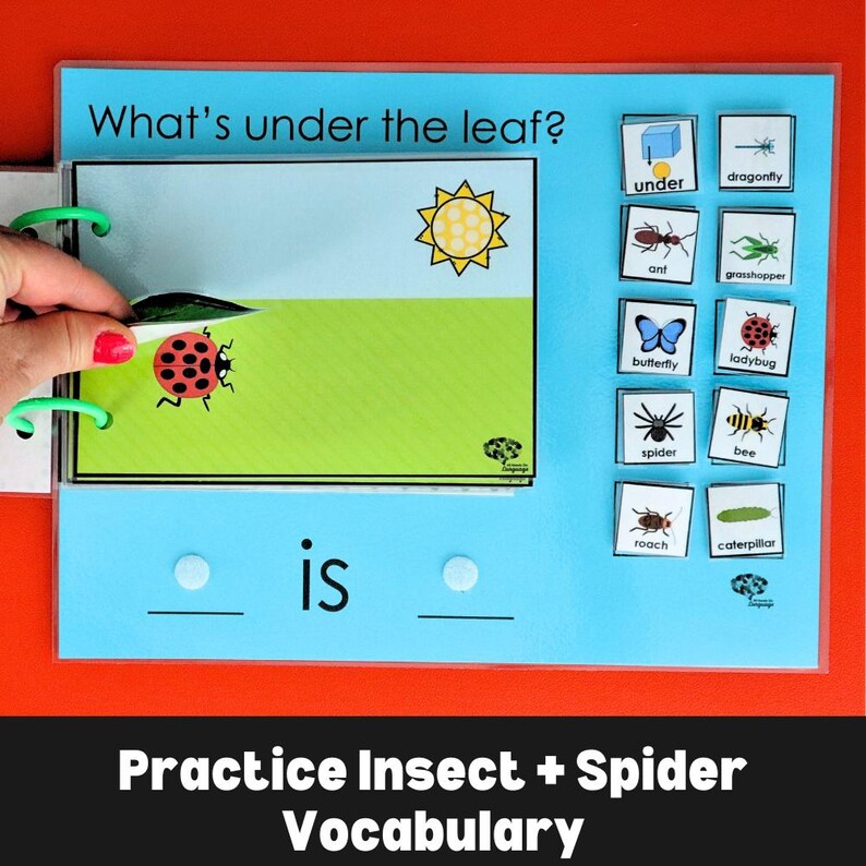 Bugs & Insects Interactive Flap Book: Preposition "under", Sentence ...