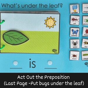 What's Under the Leaf? Interactive Flap Book for Preposition UNDER ...