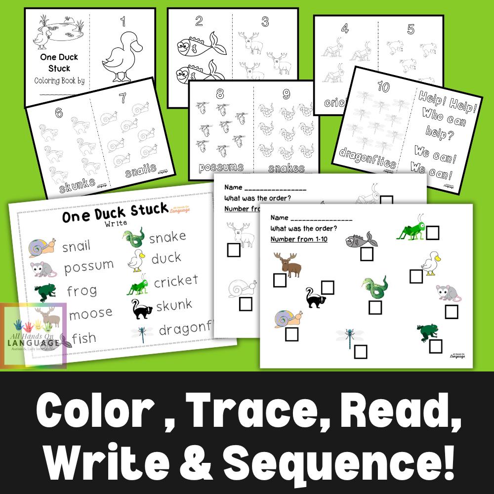 One Duck Stuck Story Companion: Activities to Sequence, Retell, Count ...