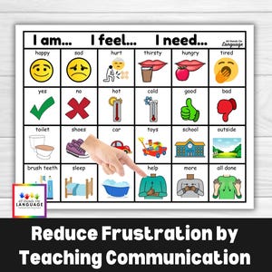 Basic Needs Communication Board: 24 Messages AAC (PDF Printable) - Etsy
