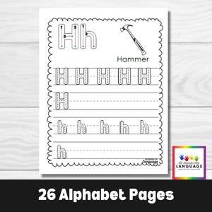 Alphabet Workbook to Practice Writing, Uppercase and Lowercase Letters ...