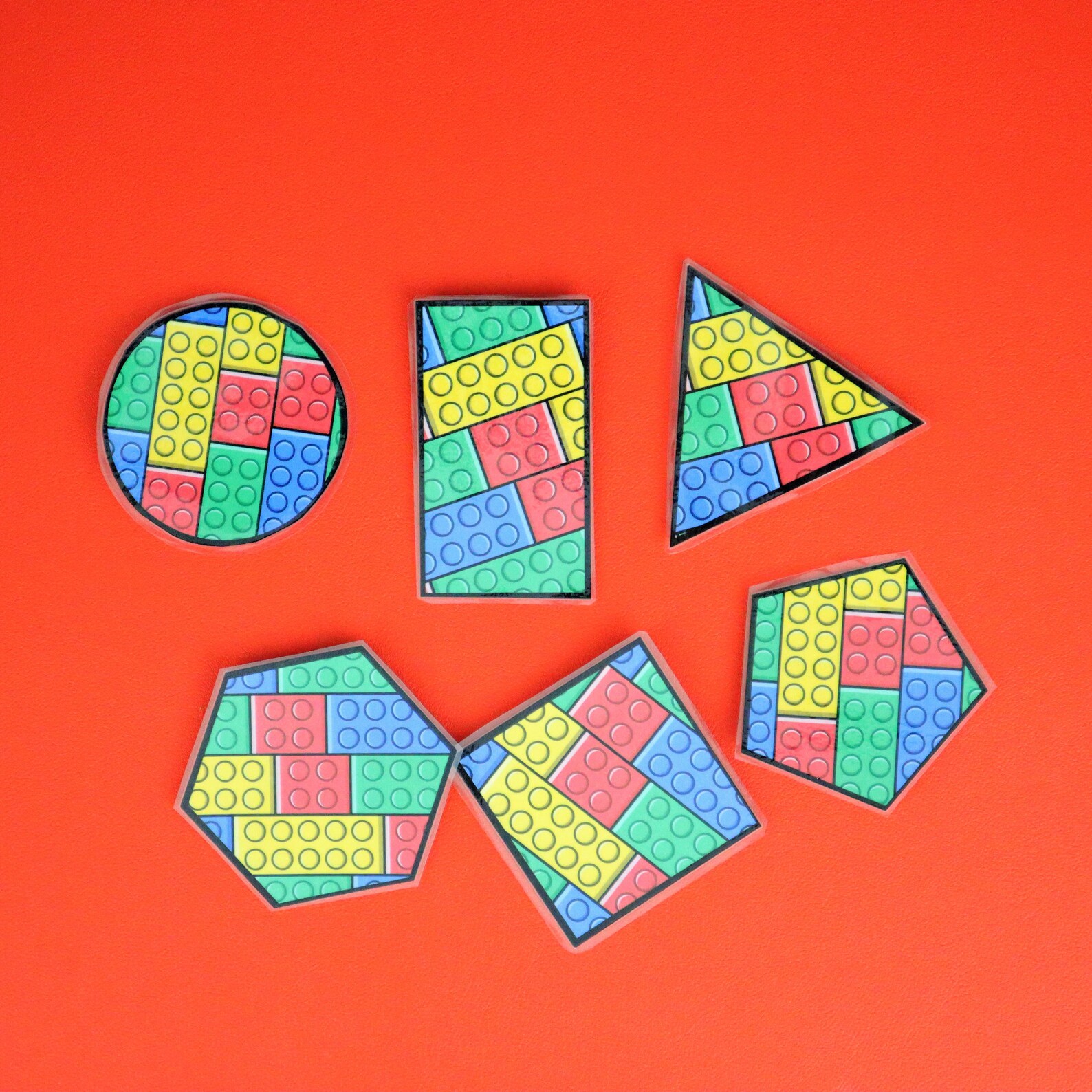 DIGITAL Building Bricks Shapes Matching Activity Lego Theme | Etsy