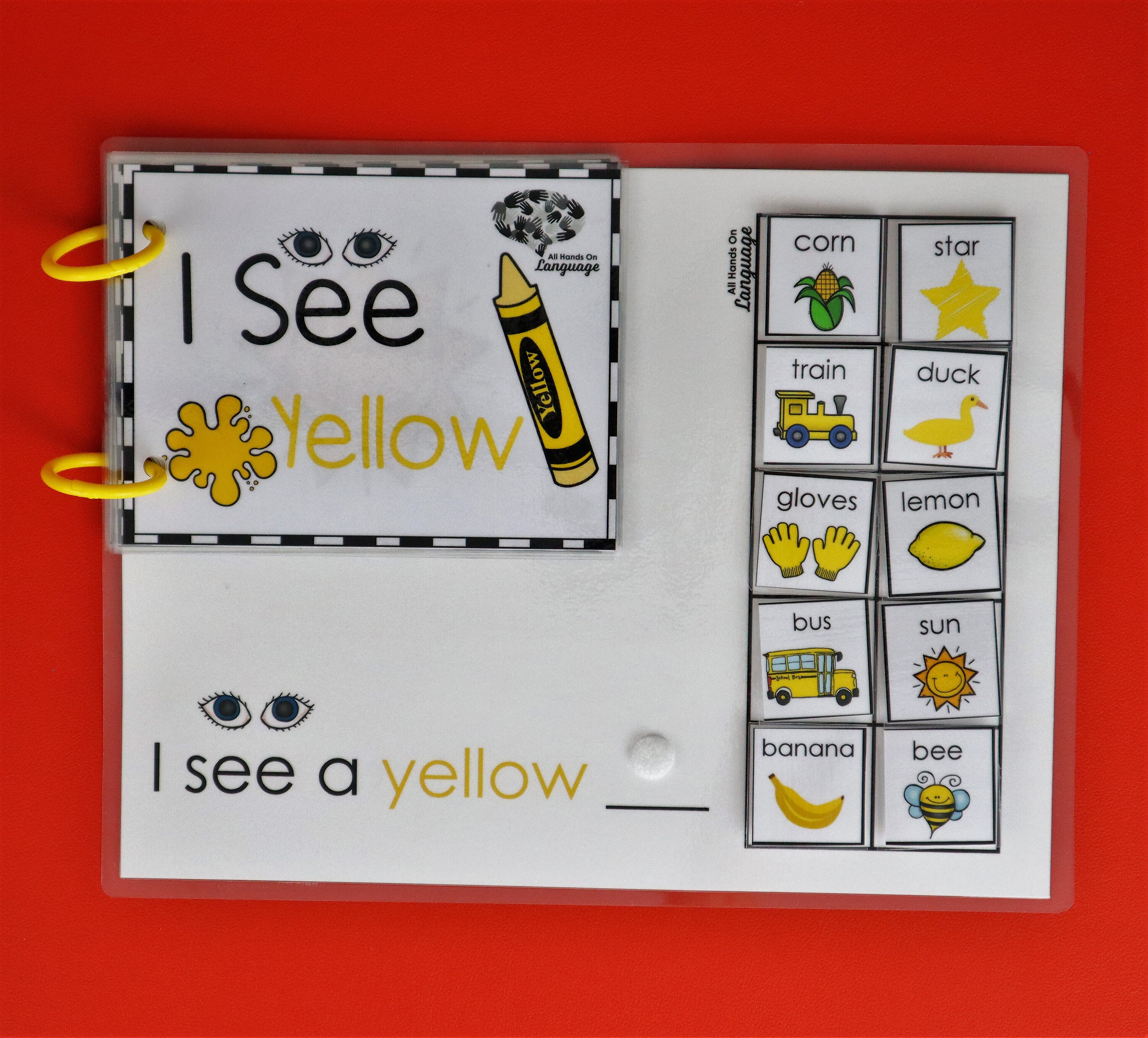 I See YELLOW Interactive Book and Sentence Formulation - Etsy