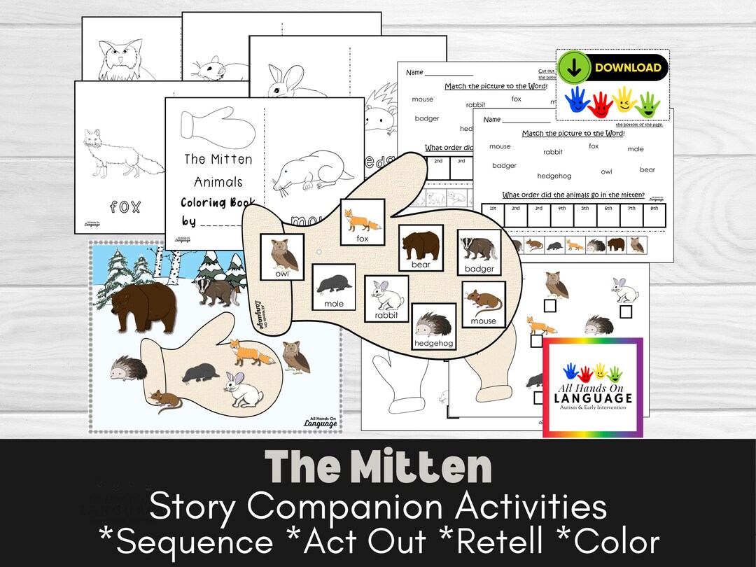 The Mitten Story Companion With Characters, Scenery, and Activities for ...