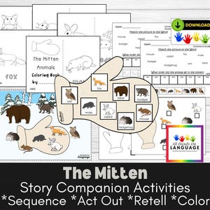 The Mitten Characters Printable - Etsy