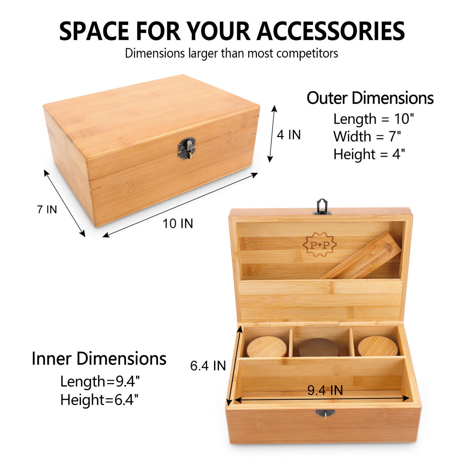 Pike & Pine Handmade Large Stash Box Combo Includes Grinder | Etsy