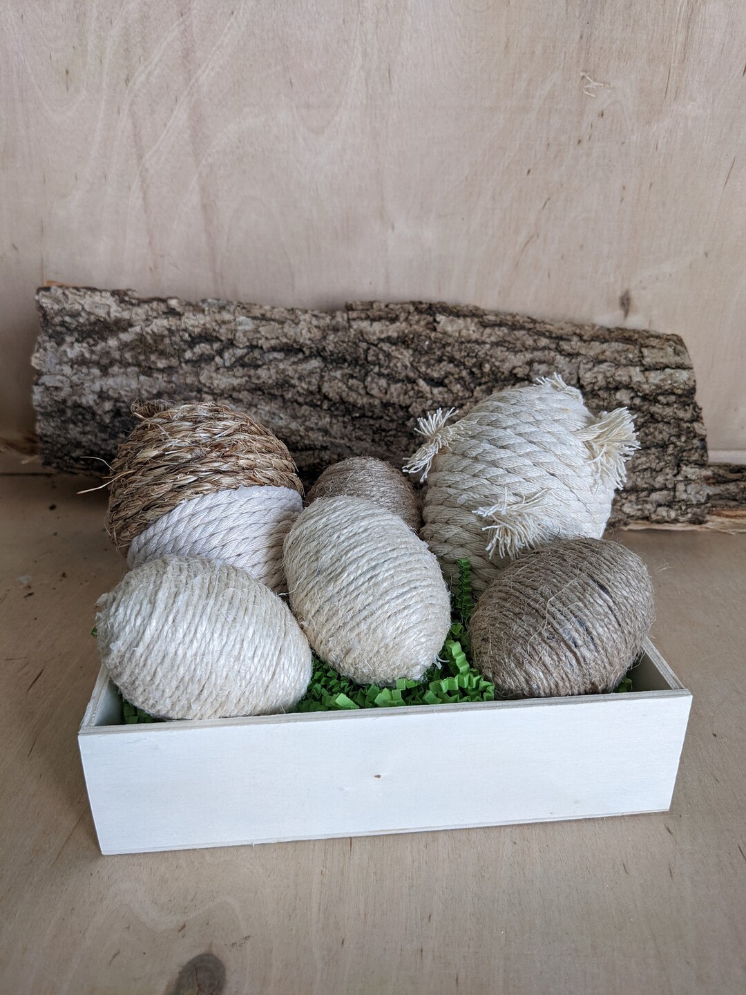 Rustic Easter Eggs/ Jute Wrapped Eggs / Farmhouse Inspired - Etsy