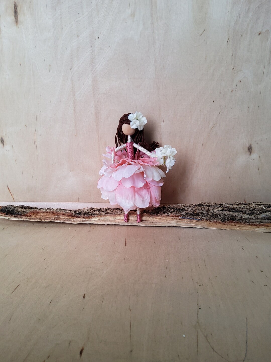 Primrose Flower Fairy / Pink Flower Fairy / Handmade Fairy Bendy Doll ...