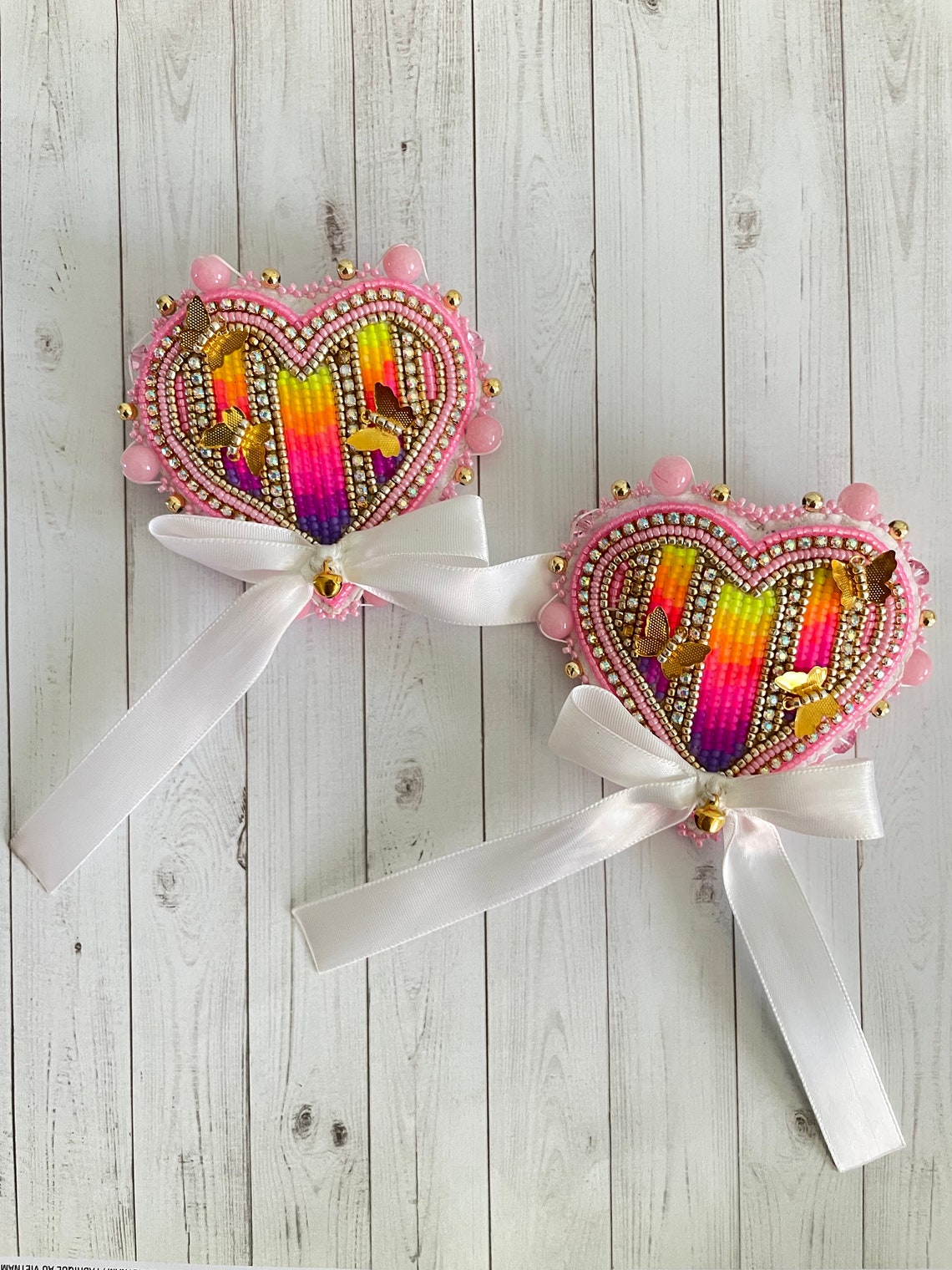 Heart Barrettes - Etsy