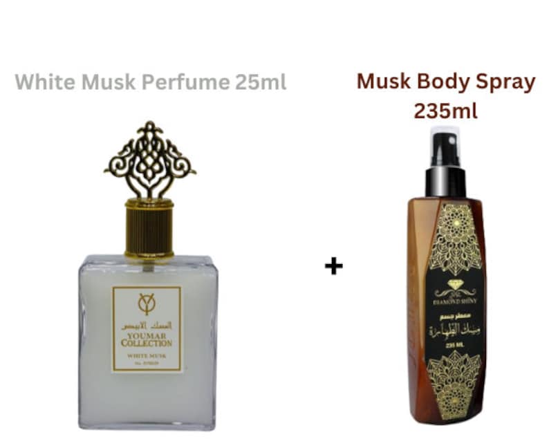Musk Al Tahara White Musk Body Spray 235ml White Musk Perfume 25ml High ...