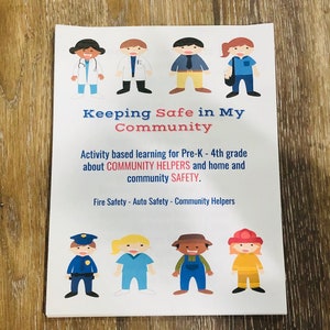 Keeping Safe in My Community - Community Helpers and Safety Printable ...