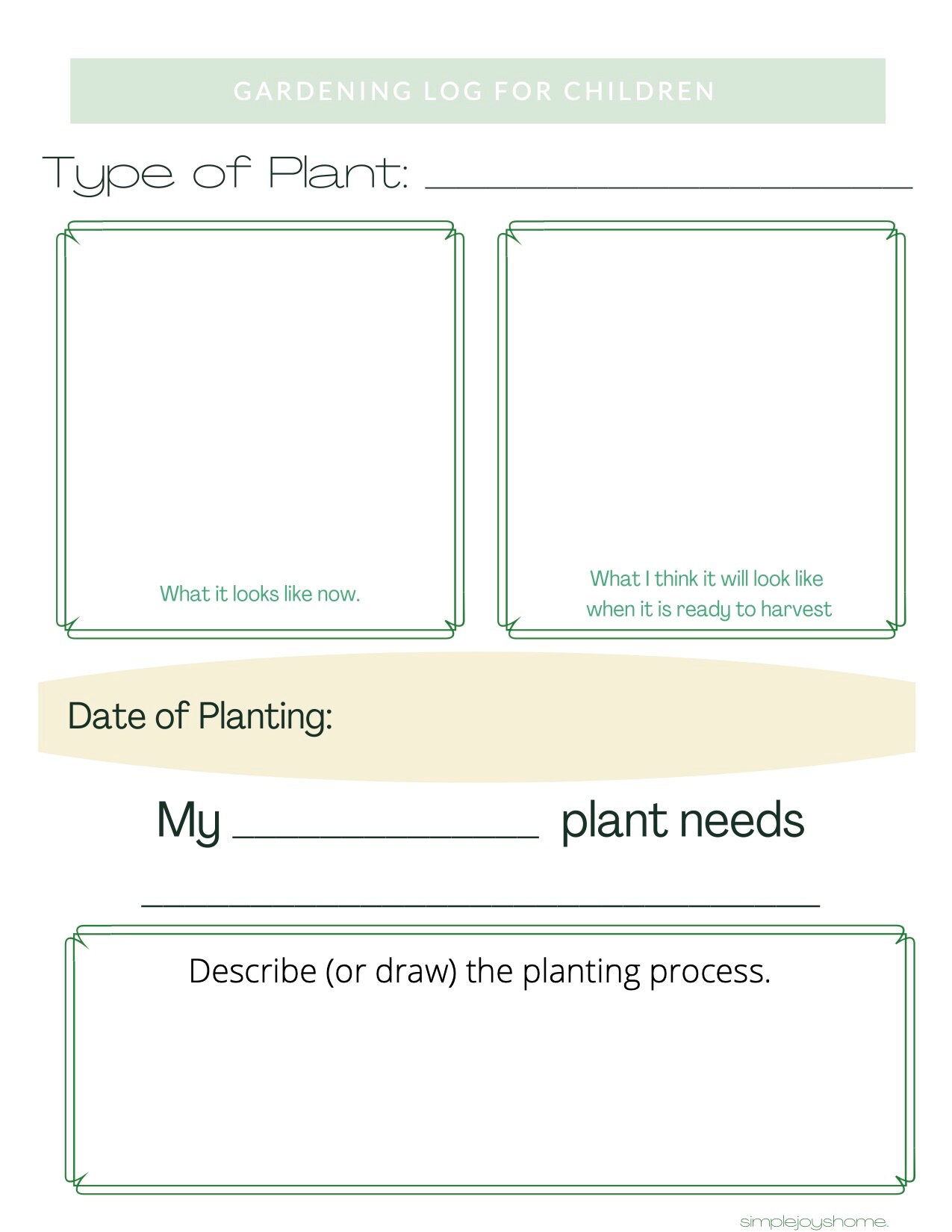 Buy Gardening Log Printable Instant Download Planning Record Keeping ...