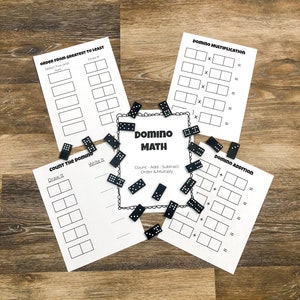 Domino Math - Elementary Math Printable Worksheet Activities Math ...