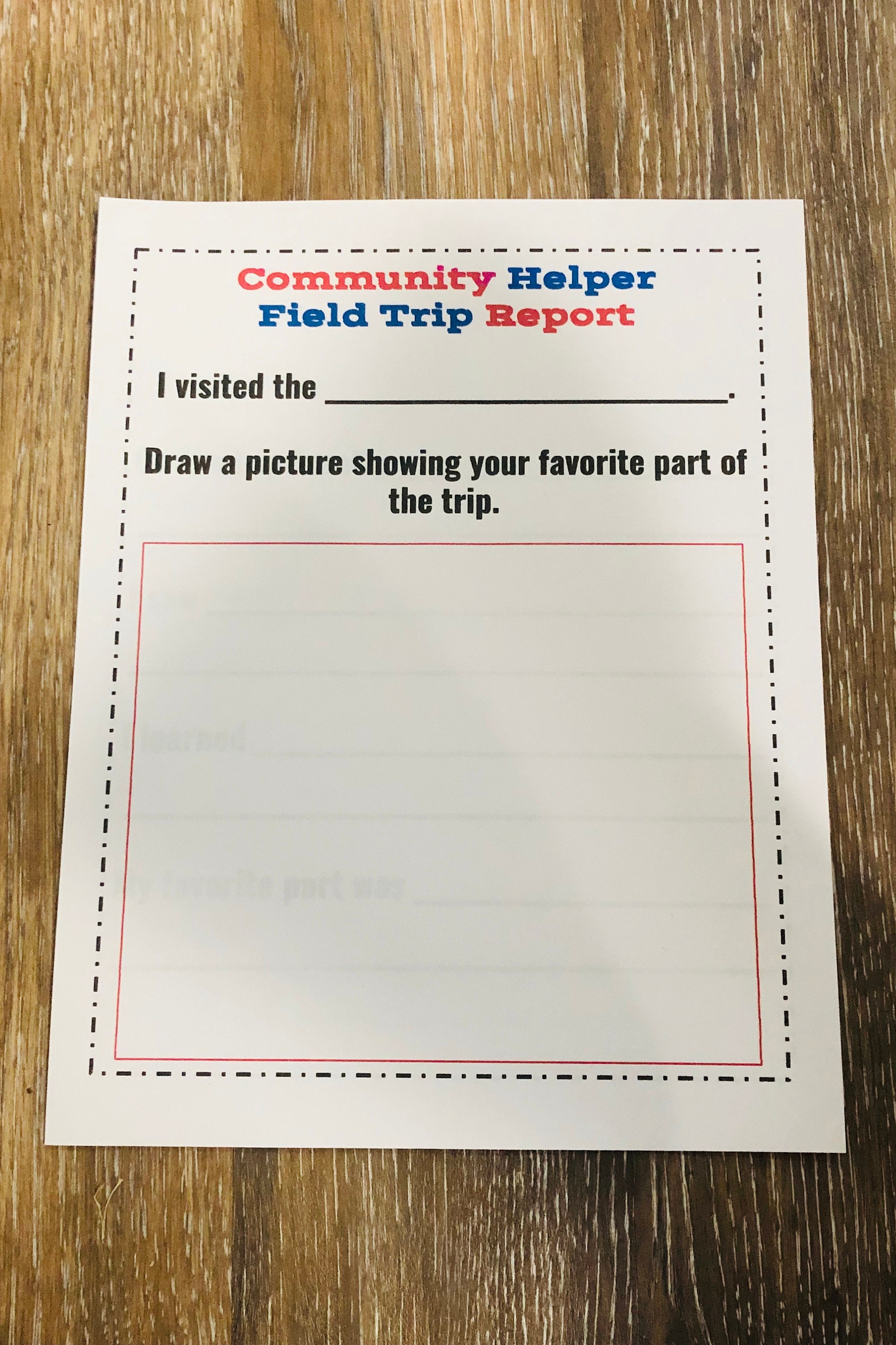 Keeping Safe in My Community - Community Helpers and Safety Printable ...