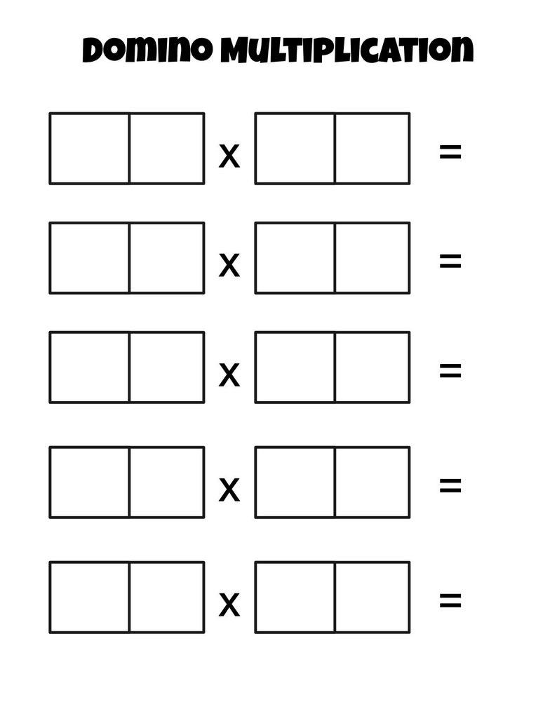 Domino Math - Elementary Math Printable Worksheet Activities Math ...
