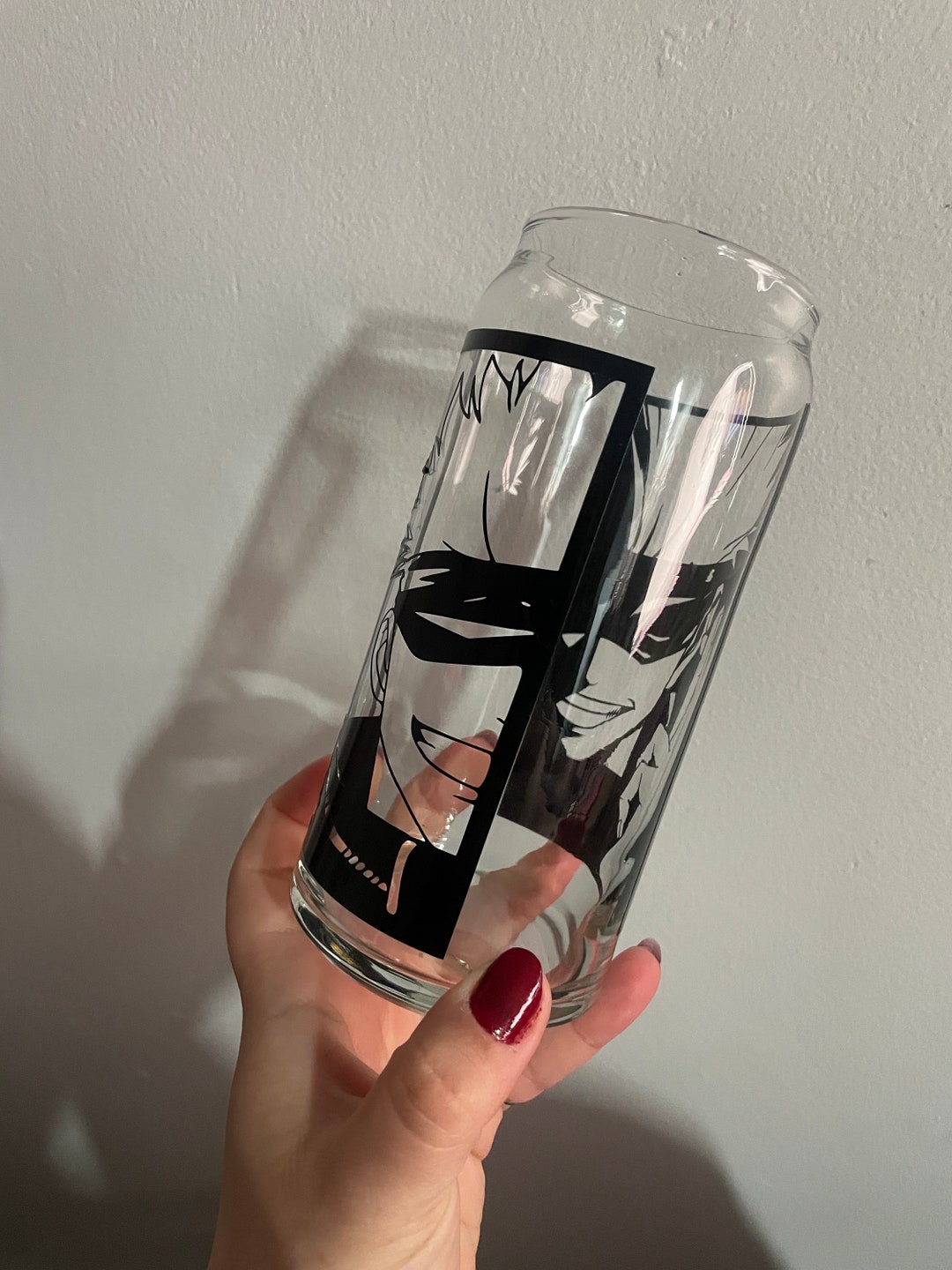 20oz Glass Cup Anime Gojo DOUBLE SIDED - Etsy