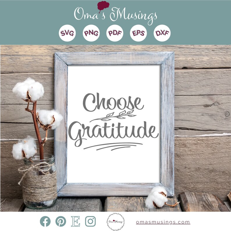 Gratitude SVG Choose Gratitude SVG Grateful SVG Digital - Etsy