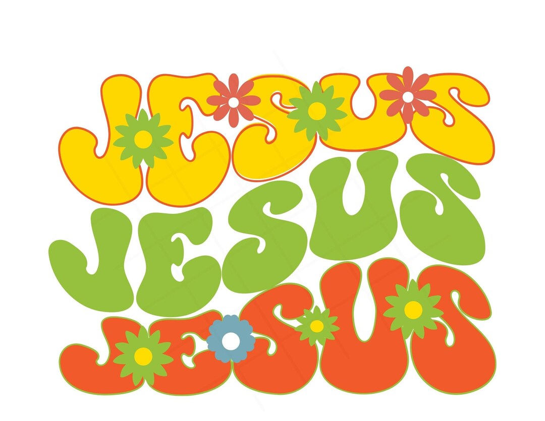 Retro Jesus SVG: 70s Groovy Wavy Design (digital Download) - Etsy