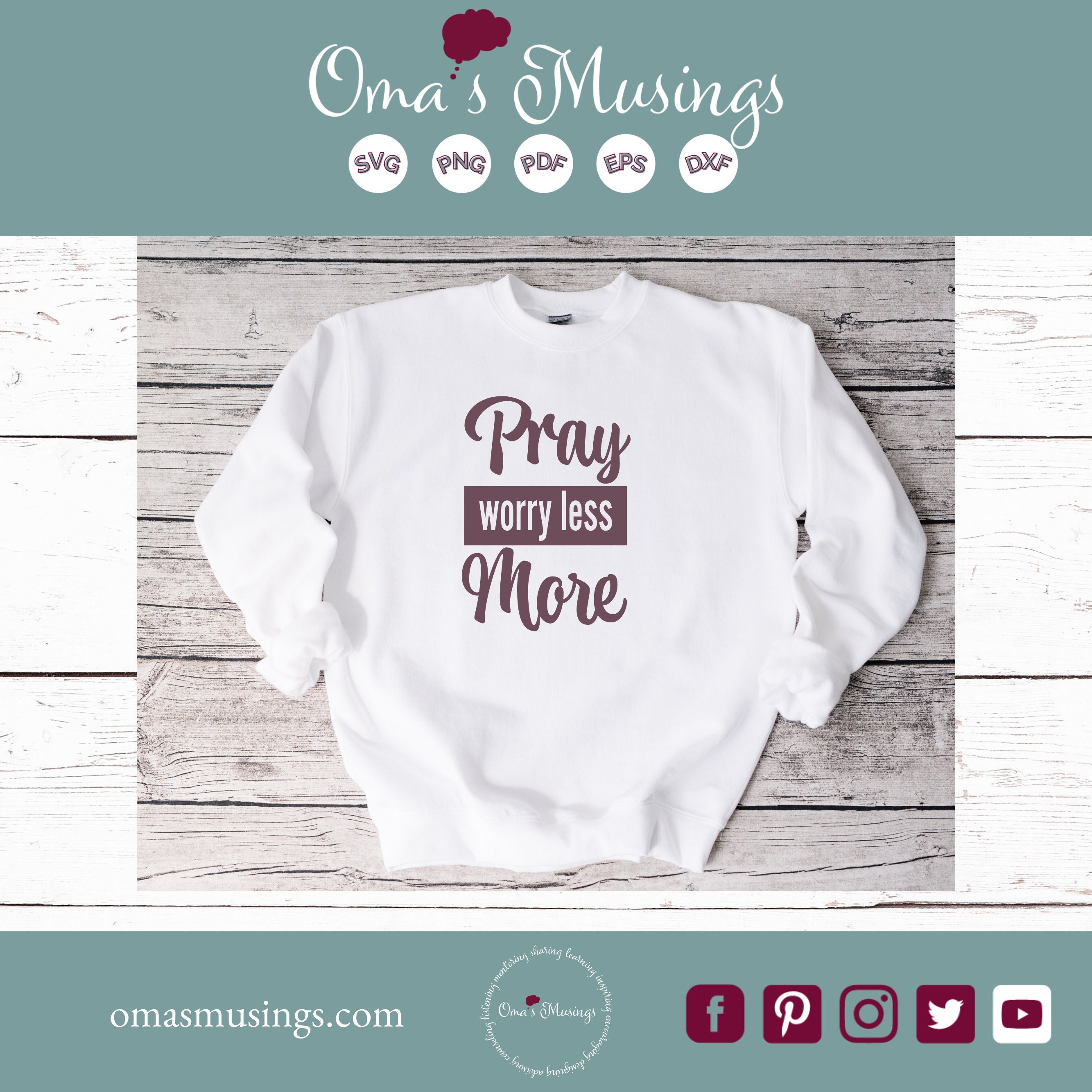 Oración SVG Orar SVG Orar más SVG Christian svg - Etsy México