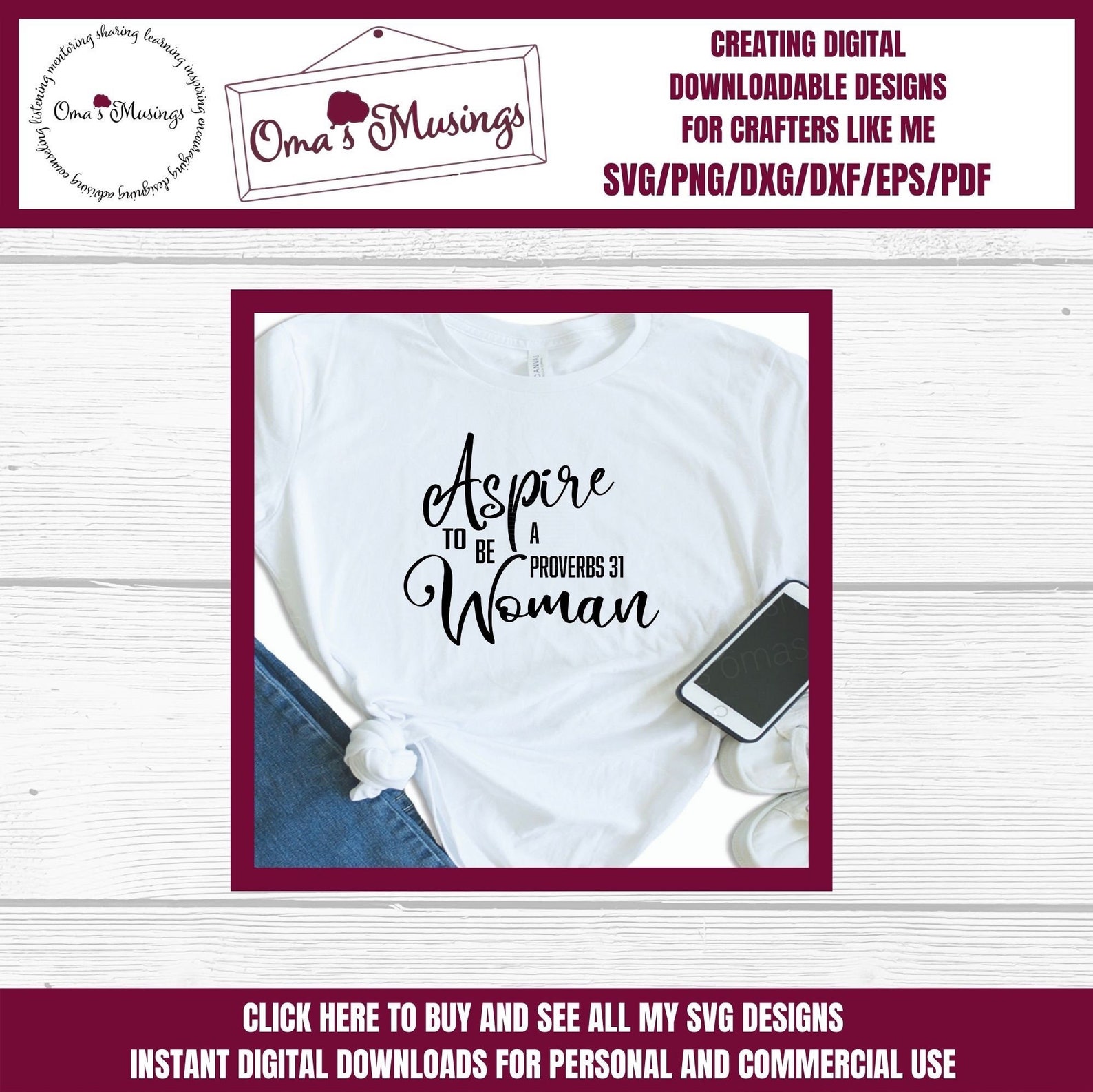 Proverbs 31 Woman Svg Aspire To Be A Proverbs 31 Woman Svg Etsy