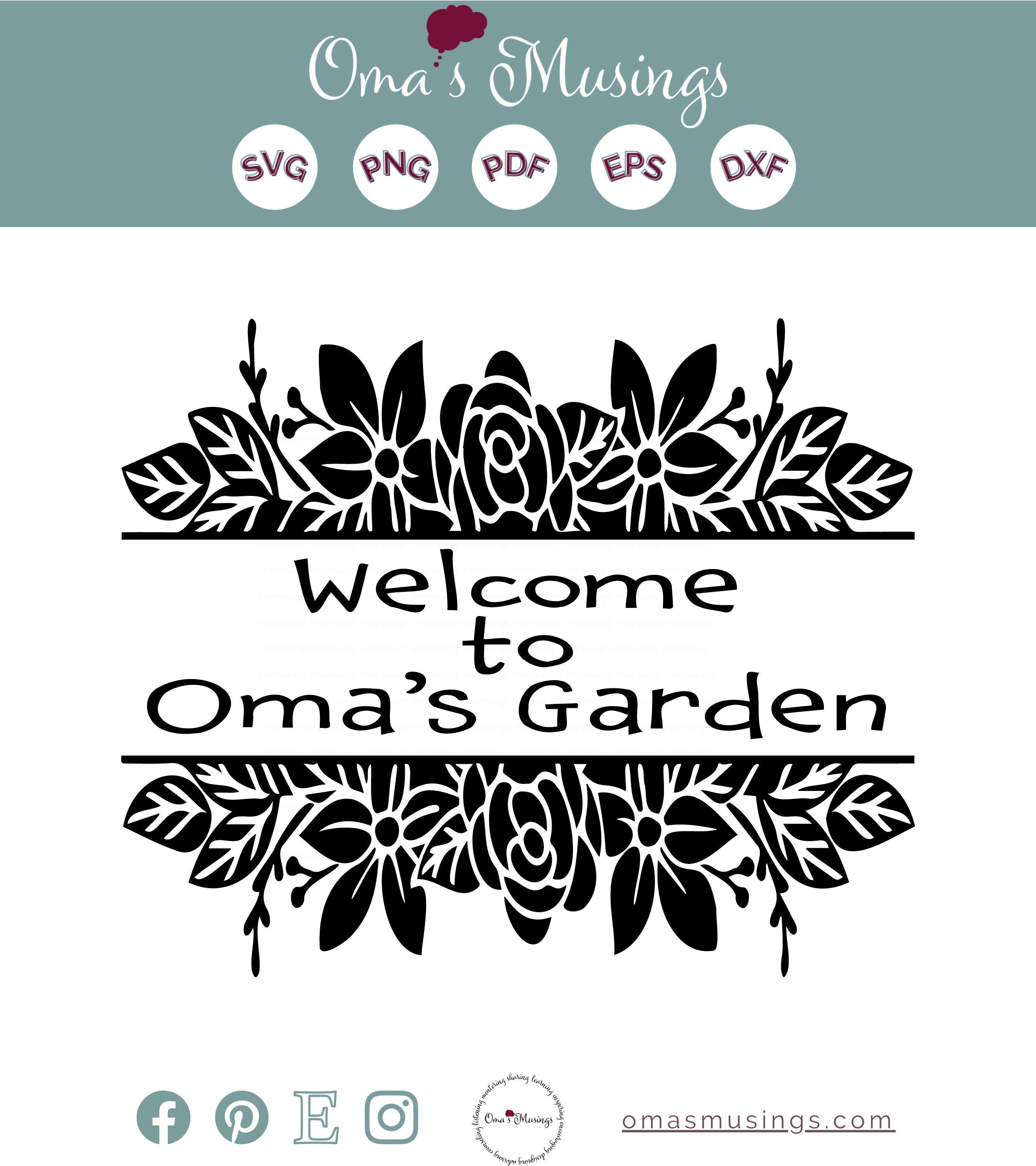 Oma SVG, Oma Gift SVG Oma's Birthday Svg Mother's Day Svg Welcome to ...
